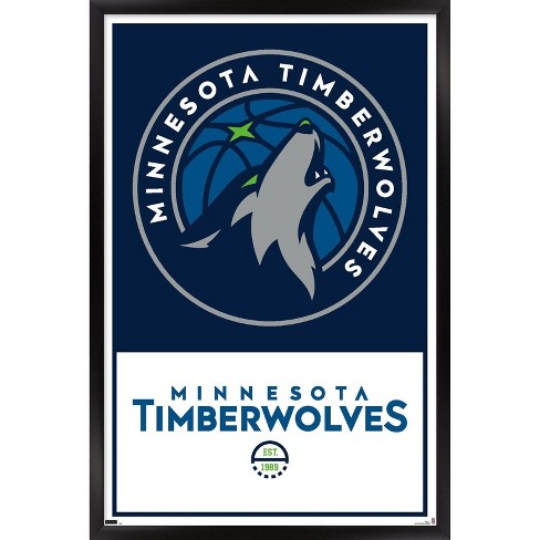 Trends International Nba Minnesota Timberwolves - Logo 21 Framed Wall ...