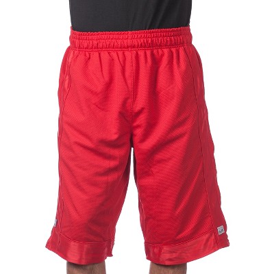 Pro Club Men's Heavyweight Relaxed Fit Mesh Basketball Shorts - Red ...