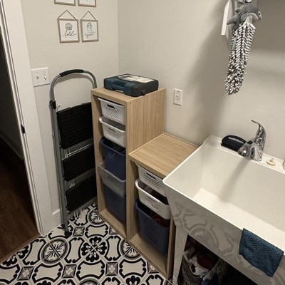 Short Sliding Bin Cube White - Brightroom™: Modern Storage, 13" System ...