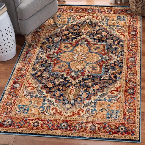 Luxe Weavers Howell Collection Oriental Area Rug, Blue 5x7 : Target