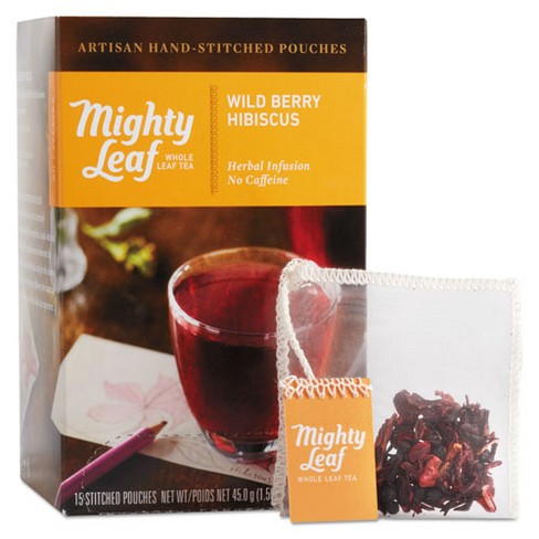 Mighty Leaf Tea Whole Leaf Tea Pouches, Wild Berry Hibiscus, 15/box ...