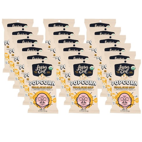 Lesser Evil Organic Himalayan Gold Popcorn - Case Of 18/0.88 Oz : Target