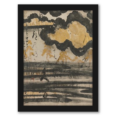 Americanflat Framed Print Poem Card From The Shinkokin Wakashu By Hon ...