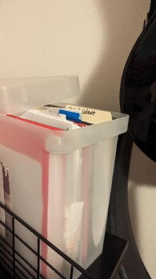 Plastic Hanging File Crate With Lid - Brightroom™ : Target