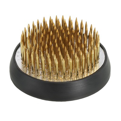 Unique Bargains Brass Pointed Dowel Vase Flower Arrangement Floral Frog ...