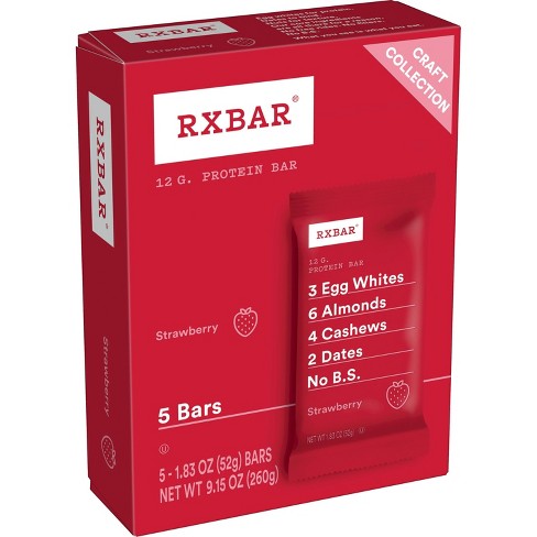 Rxbar Strawberry Protein Bars - 9.15oz/5ct : Target