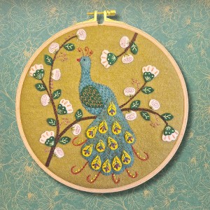 Corinne Lapierre Felt Applique Hoop Kit Flamboyant Peacock APPPCK1O ...