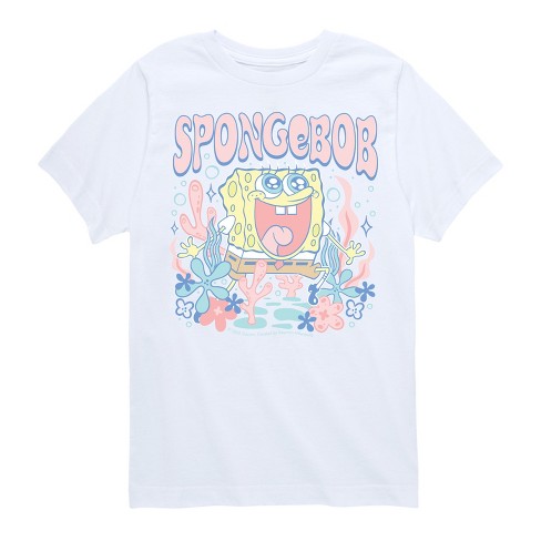 Spongebob Squarepants Cute Pastel Short Sleeve Graphic T-shirt - White ...
