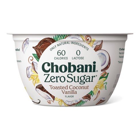 Chobani Zero Sugar Coconut Vanilla Greek Yogurt - 5.3oz : Target