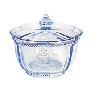 Slickblue Retro Pirate Theme Large Glass Candy Dish With Lid - 7 Oz ...