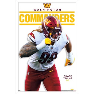Trends International Nfl Washington Commanders - Neon Helmet 23 Framed ...