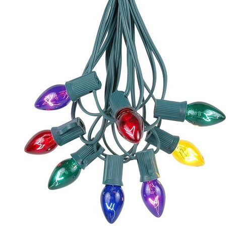 Novelty Lights 25 Feet Twinkle C7 Multicolored Christmas String Light ...