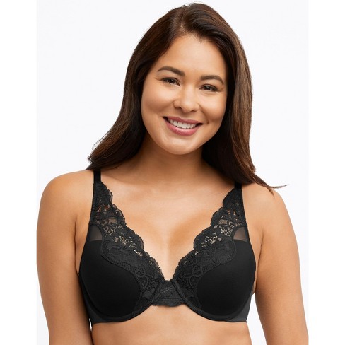 Bali One Smooth U Comfort Stretch Lace Underwire Bra Black 36dd Women's : Target