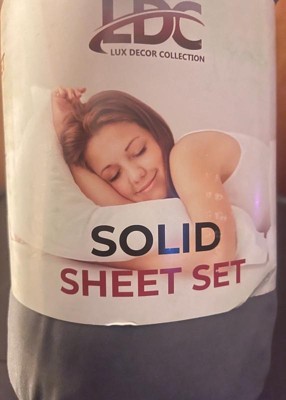 King Size Sheets Set Deep Pocket Bedding 4 Piece Solid Sheet Set - Navy ...