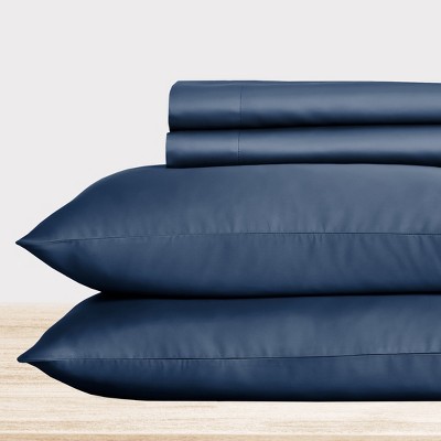 Moonlight Blue -queen Sheet Set, 100% Extra Long Staple, 500 Thread ...