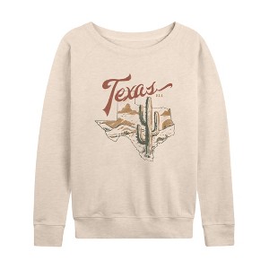 Women's - Instant Message - Texas Cactus Lightweight French Terry Wide ...