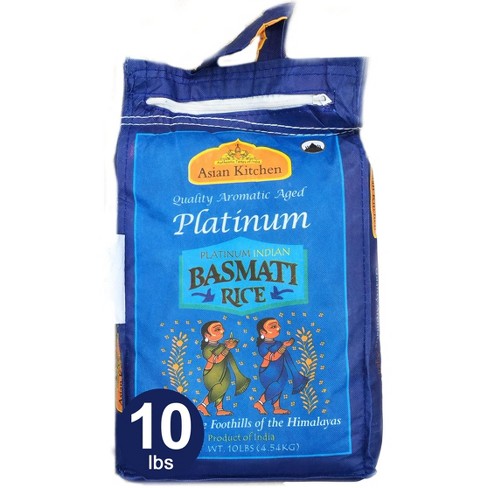 Asian Kitchen Platinum White Basmati Rice - 10lbs (4.54kg) - Rani Brand ...
