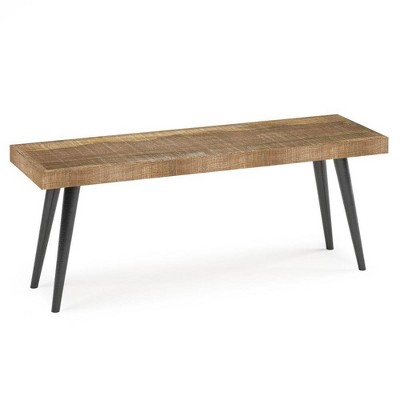Natural Solid Wood Bench Light Brown - Olivia & May: Rustic Entryway, 3 ...