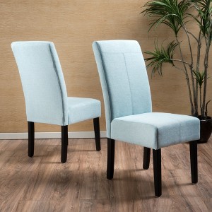 Dining Chairs Set of 2 ¨C Contemporary Beige Upholstered Armless Chairs ...