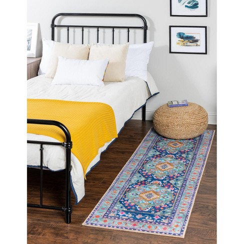 Unique Loom 2' 0 X 7' 10 Philip Timeless Blue Runner Rug : Target