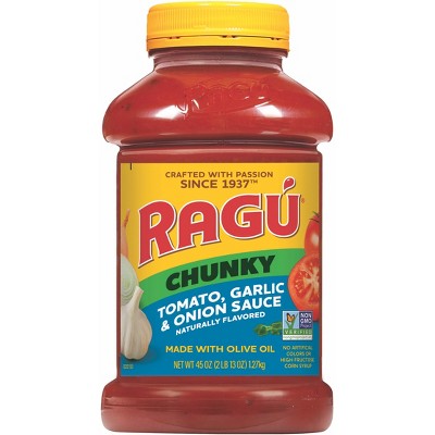 Ragu Chunky Tomato, Garlic & Onion Pasta Sauce - 45oz : Target