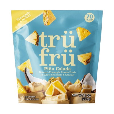 Tru Fru Frozen Pineapples In White Chocolate & Coconut - 8 Oz : Target