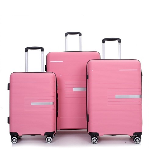 Luggage 3 Piece Set(20"/24"/28"), Hardshell Suitcase With Double Mute ...