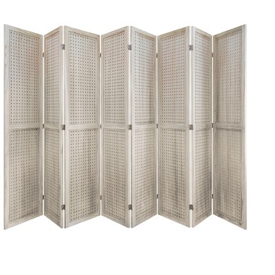 Nicbex 8-panel Room Divider 5.6ft Folding Privacy Screen With Peg Board ...