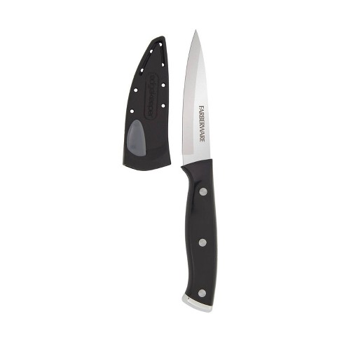 Farberware 3.5" Paring Knife Black: Stainless Steel Kitchen Knife ...
