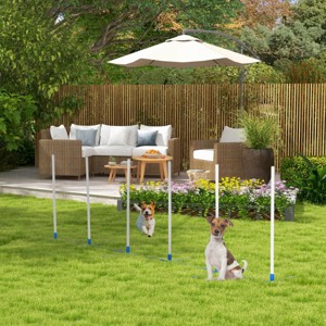 Dog Agility Training Equipment with Adjustable Weave Poles,Portable Dog ...