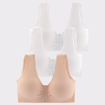 Women's 3 Pk T-Shirt Bras - LASCANA - White Rose Solid 44 : Target
