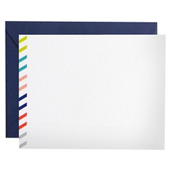 8ct Watercolor Stripe Notecards : Target