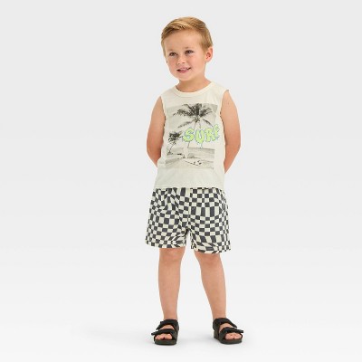Grayson Mini Toddler Boys' Tank Top And Shorts Set - Surf 3t : Target