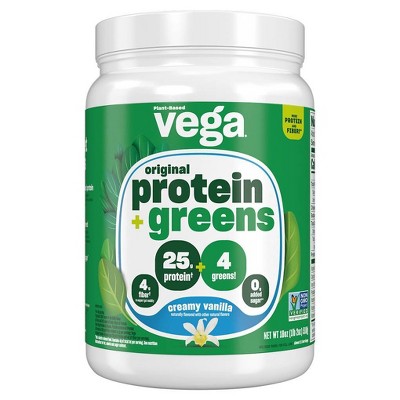 Vega Protein And Greens Vegan Plant Based Powder - Vanilla : Target