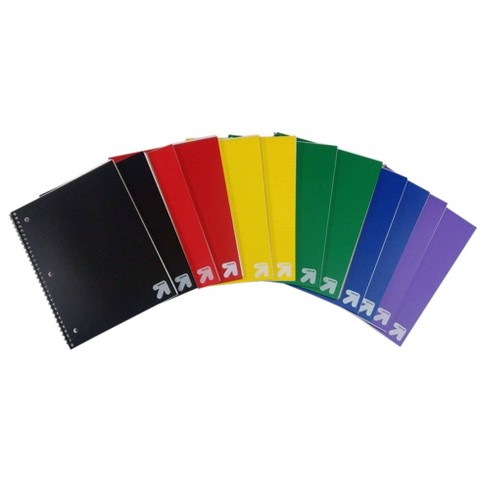 12pk 70 Sheet Wide Ruled 1 Subject Spiral Notebook Assorted Colors - Up ...