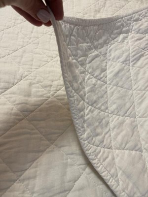 Full/queen Diamond Stitch Cotton Linen Quilt White - Threshold™ : Target