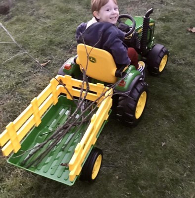 Peg Perego 12v John Deere Ground Force Tractor With Trailer Powered ...