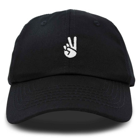 Dalix Peace Sign Embroidered V Cotton Dad Hat Baseball Cap Adjustable ...