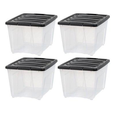 Iris X Remington 82qt 4pk Heavy Duty Plastic Storage Tote Bin With Lid ...