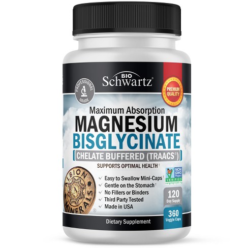 Magnesium Bisglycinate Capsules For Optimal Health, Promotes Energy ...