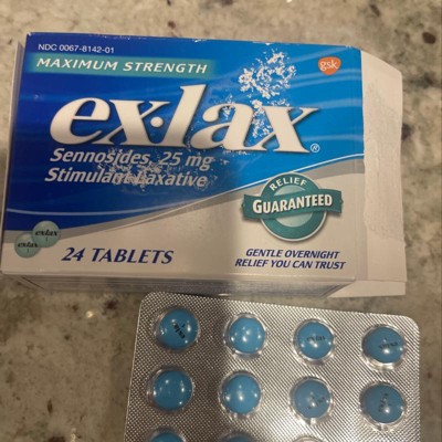 Ex-lax Maximum Strength Stimulant Laxative 48 Pills For Gentle ...