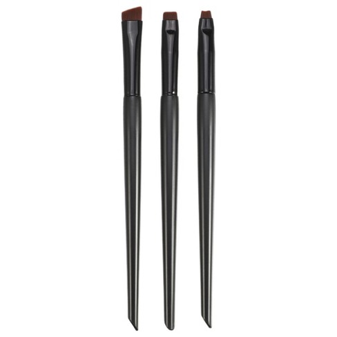 Unique Bargains Eyebrow Eyeliner Makeup Brushes And Sets Black 3 Pcs ...
