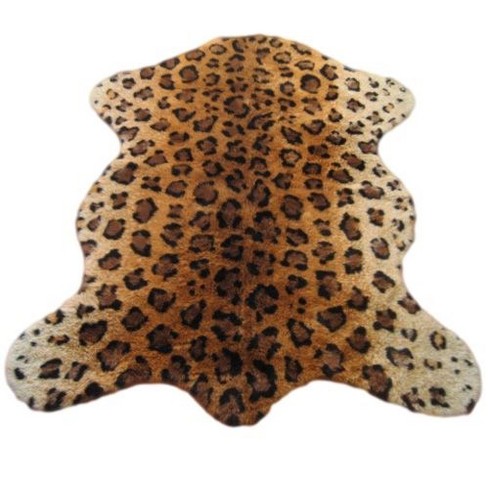 Walk On Me Faux Fur Super Soft Leopard Rug Tufted With Non-slip Backing ...