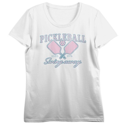 Pickleball Est. 1976 Swing Away Women's White Short Sleeve Tee : Target
