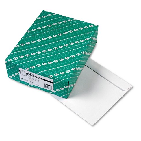 Quality Park Open Side Booklet Envelope 13 X 10 White 100/box 37613 ...
