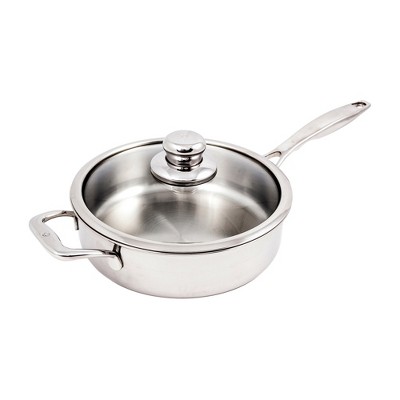 Swiss Diamond Premium Clad Saute Pan With Tempered Glass Lid, 9.5", 3.1 ...