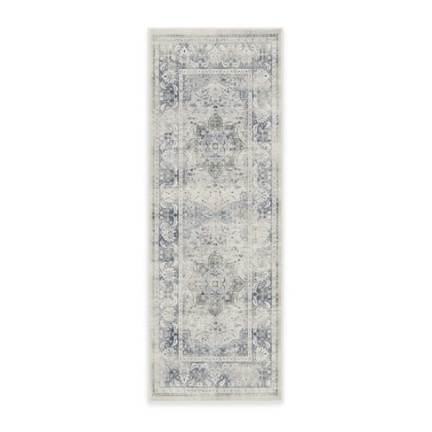 Ruggable Sarrah Washable Vintage Persian Runner Rug - Blue Quartz 2'6 ...