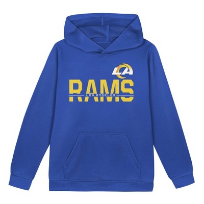 Nfl Los Angeles Rams Boys' Long Sleeve Performance Hooded Sweatshirt ...