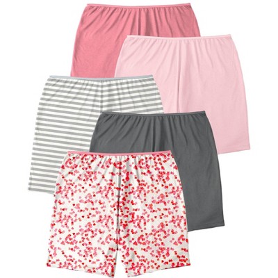 Comfort Choice Women's Plus Size Stretch Cotton Boxer 3-pack : Target