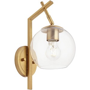 Regency Hill Georgia Modern Wall Light Sconce Antique Brass Hardwire 7 ...